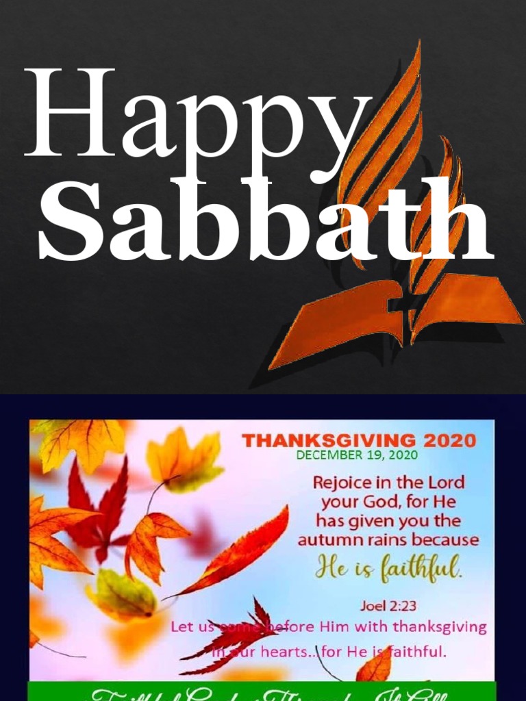 Thanksgiving 2020 Sabbath Worship Service Program for San Pablo City ...