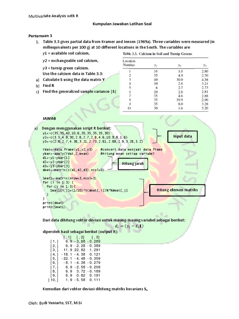 Multivariate Analysis With R | PDF
