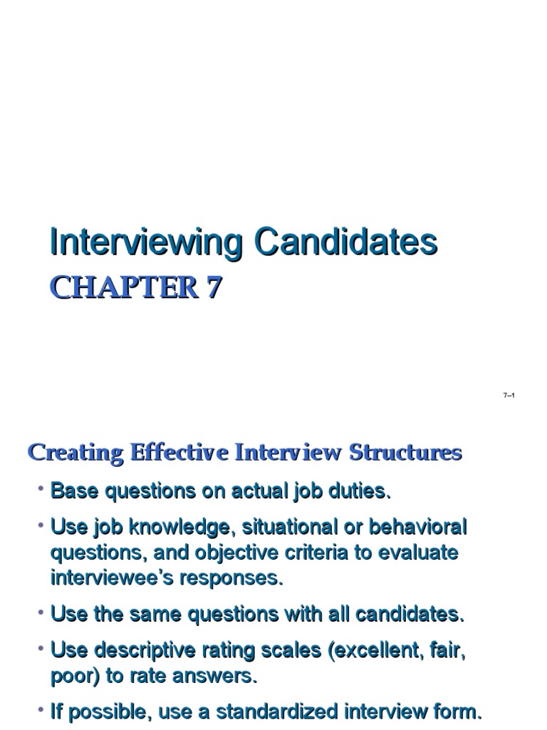 Creating Effective Interview Structures | PDF | Interview | Action ...