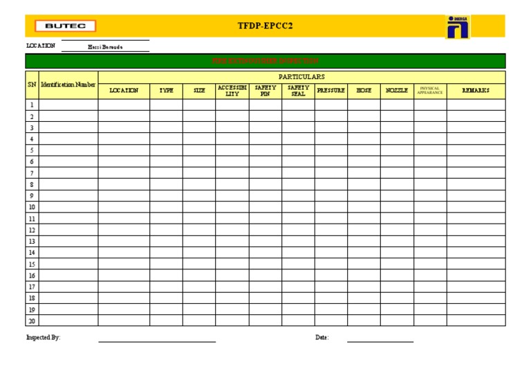 Hassi Barouda Fire Extinguisher Inspection | PDF