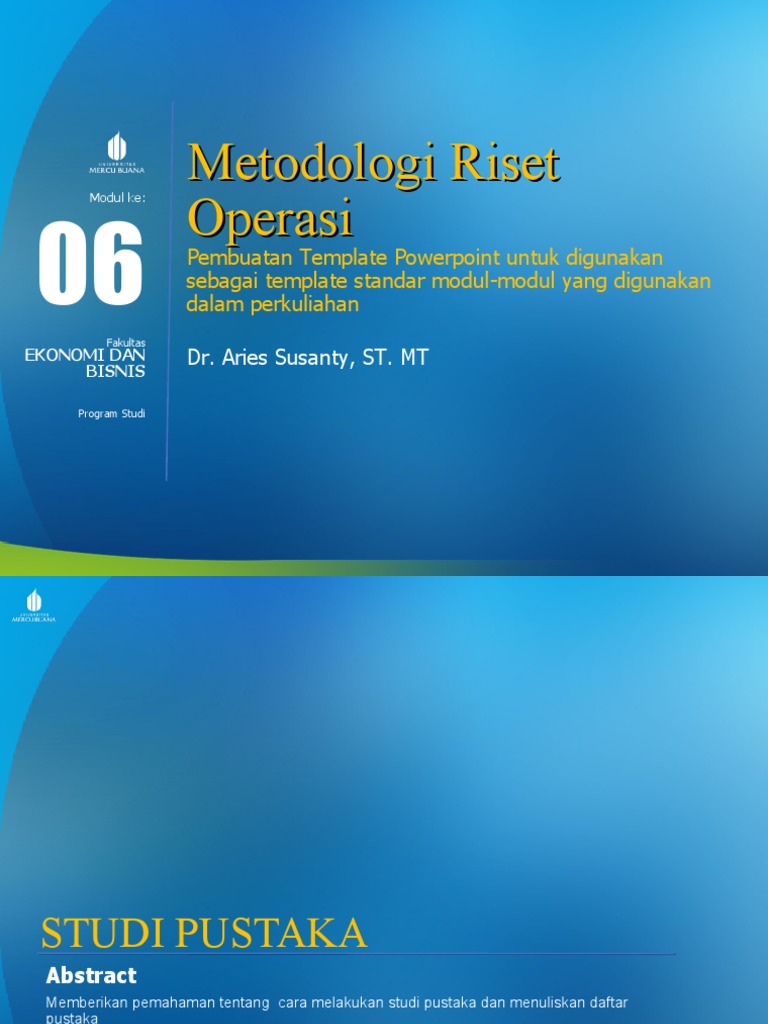 Modul 6 - Manajemen Riset Operasi | PDF