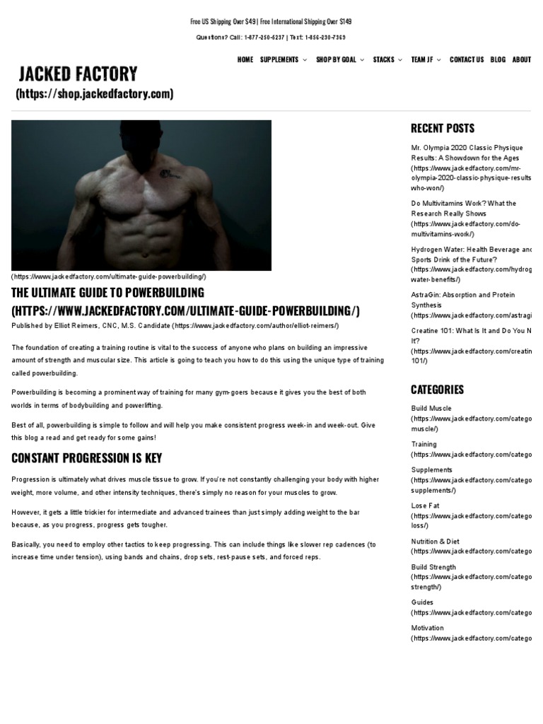 The Ultimate Guide To Powerbuilding - Jacked Factory - Jacked Factory ...