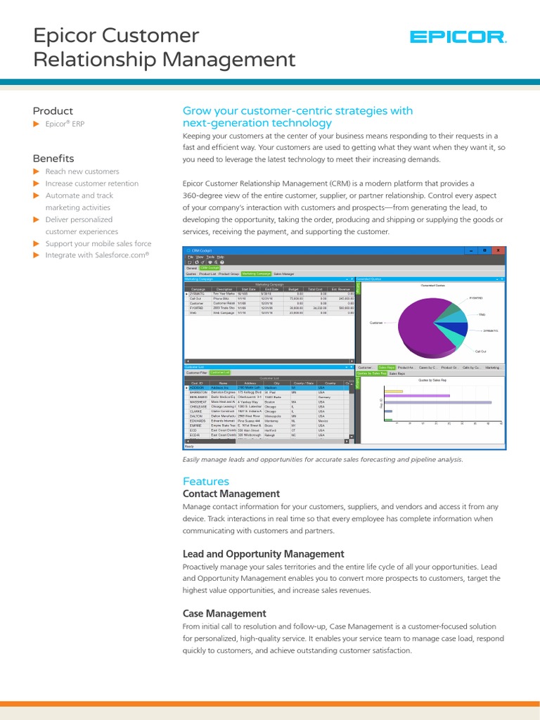 Epicor CRM FS ENS PDF | PDF | Customer Relationship Management | Enterprise Resource Planning
