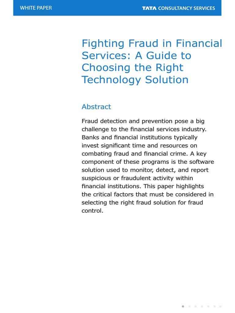 Fighting Fraud in Financial Services: A Guide To Choosing The Right ...