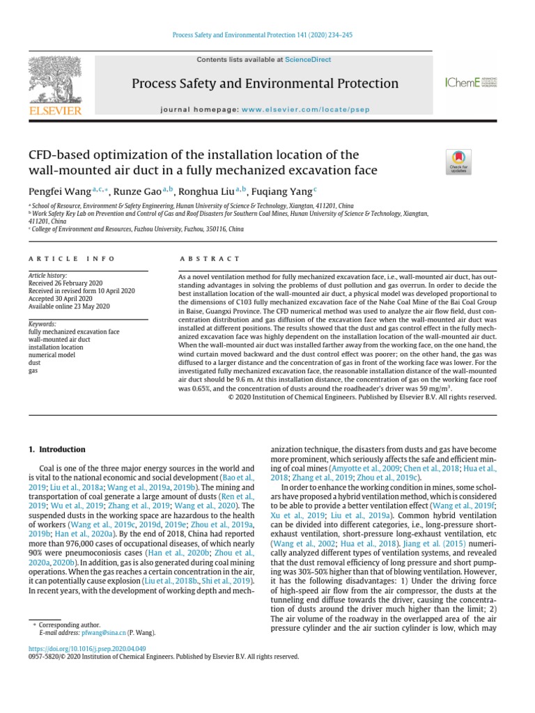 Process Safety and Environmental Protection: Pengfei Wang, Runze Gao ...