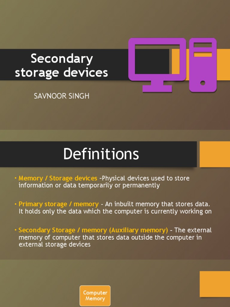 Secondary Storage Devices | PDF