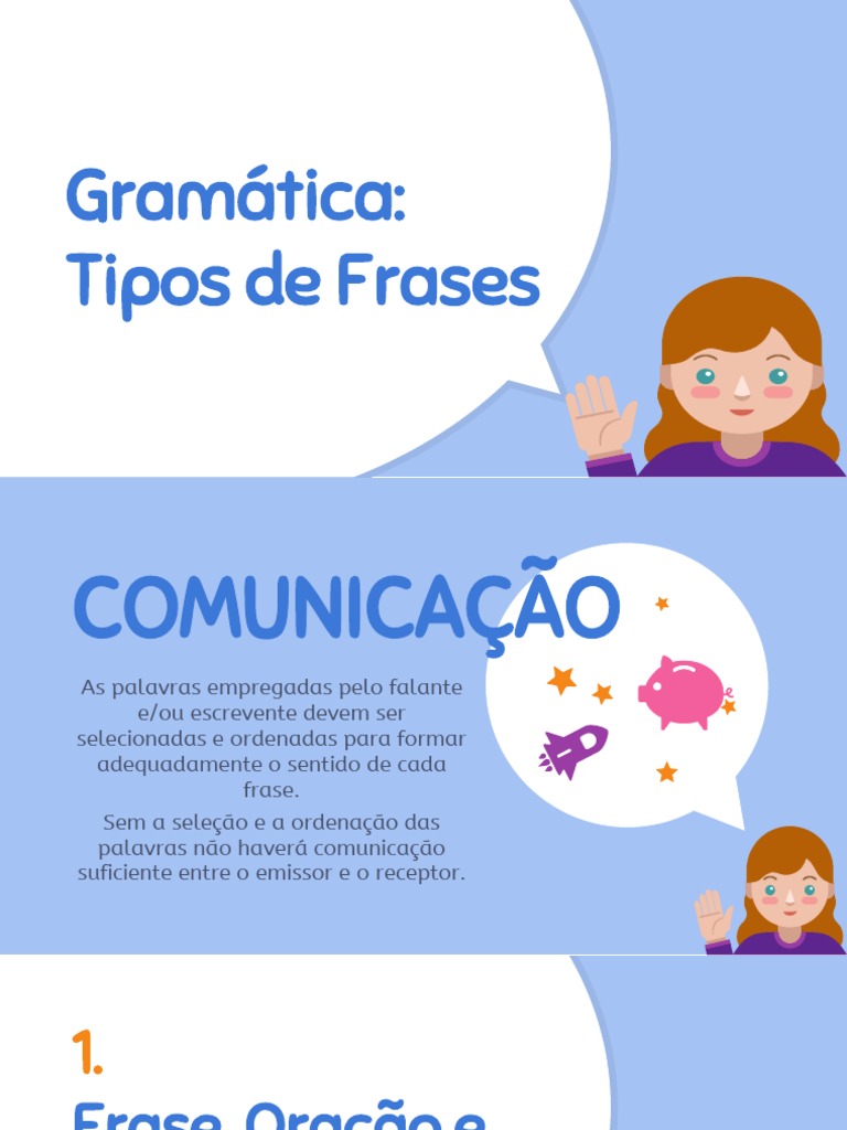 Gramática-Tipos-de-Frases (Lingua Portuguesa) | PDF | Comunicação ...
