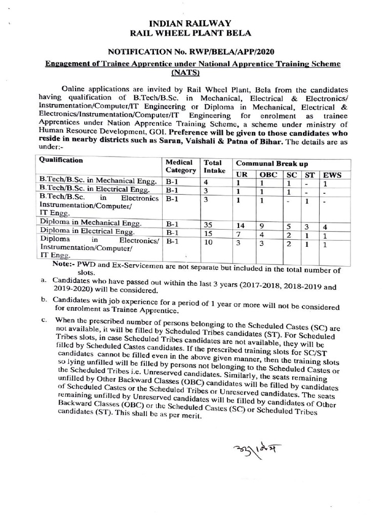 Indian Railway Rail Wheel Plant Bela PDF | PDF | Academic Degree | Diploma