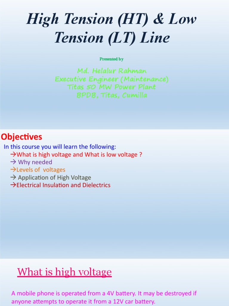HT & LT Lines | PDF | Electric Power Transmission | High Voltage