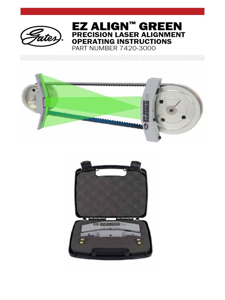 Ez Align Green 74203000 Operating Instructions | PDF | Flashlight | Belt (Mechanical)