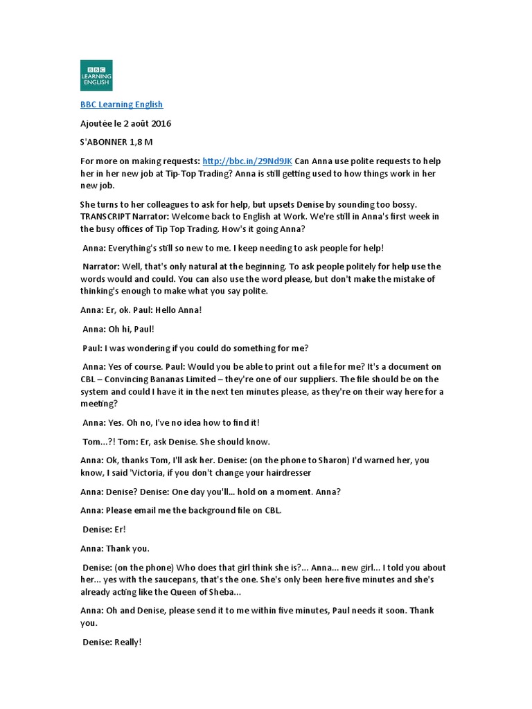 BBC Learning English | PDF