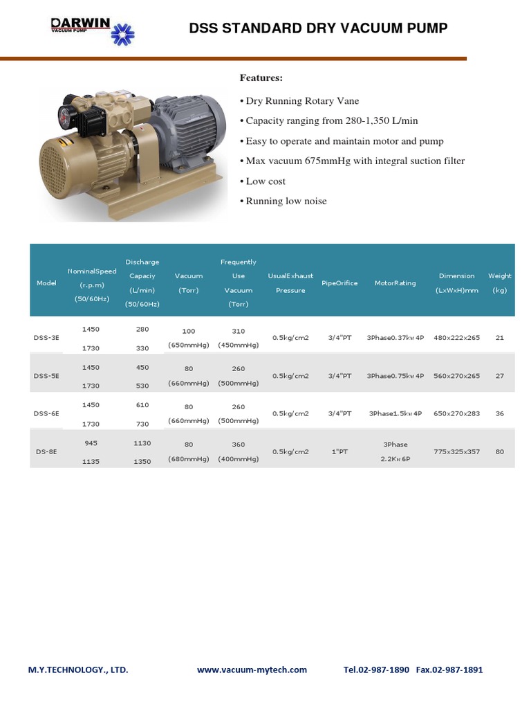 DSS Dry Vacuum Pump | PDF | Science & Mathematics | Computers