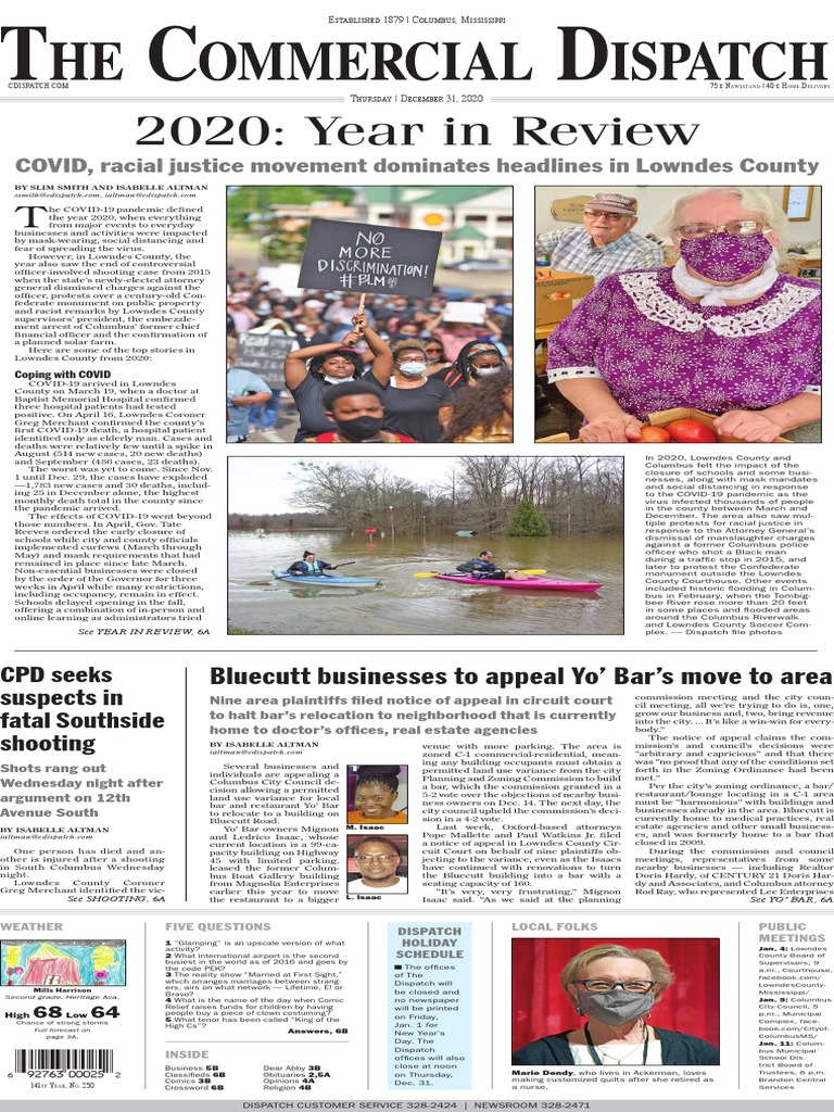 Commercial Dispatch Eedition 12-31-20 | PDF | Mississippi | United ...