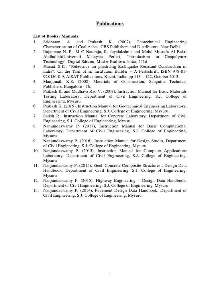 Publications: List of Books / Manuals | PDF