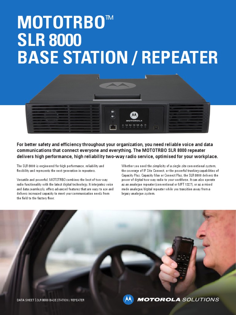 Data Sheet - SLR 8000 Base Station / Repeater | PDF