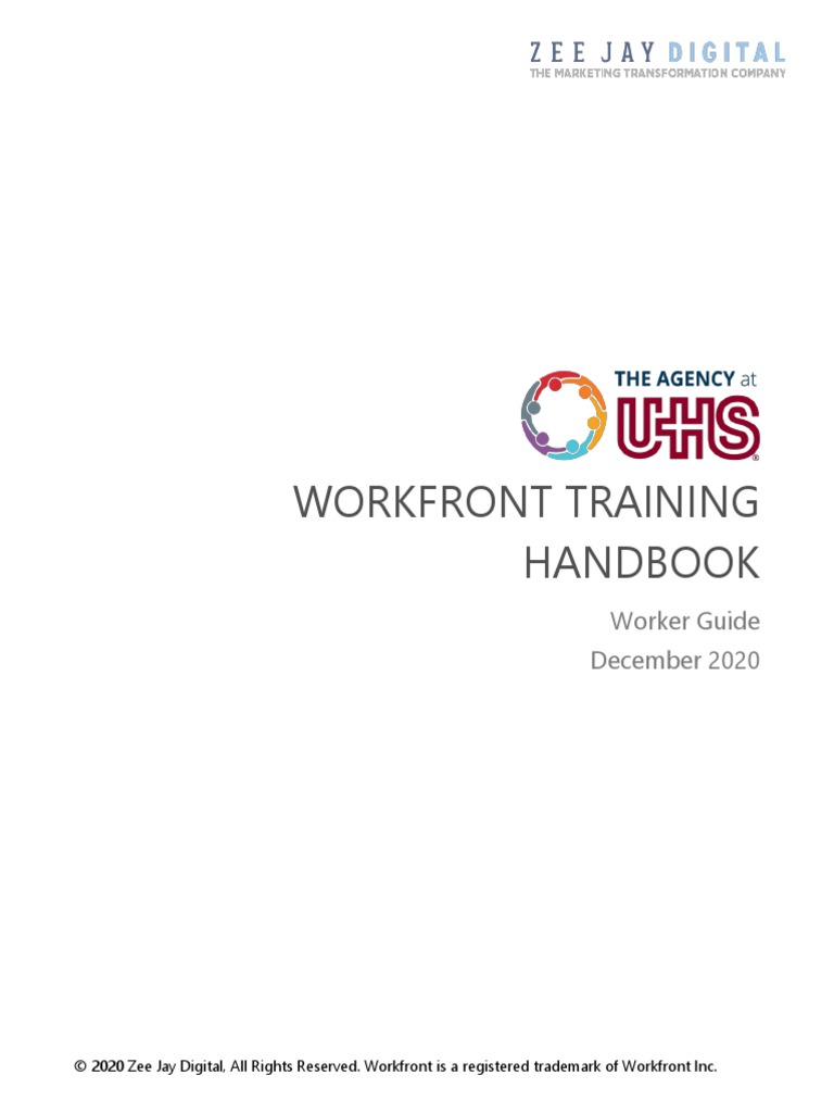 Workfront Training Handbook - Worker Guide | PDF | Icon (Computing ...