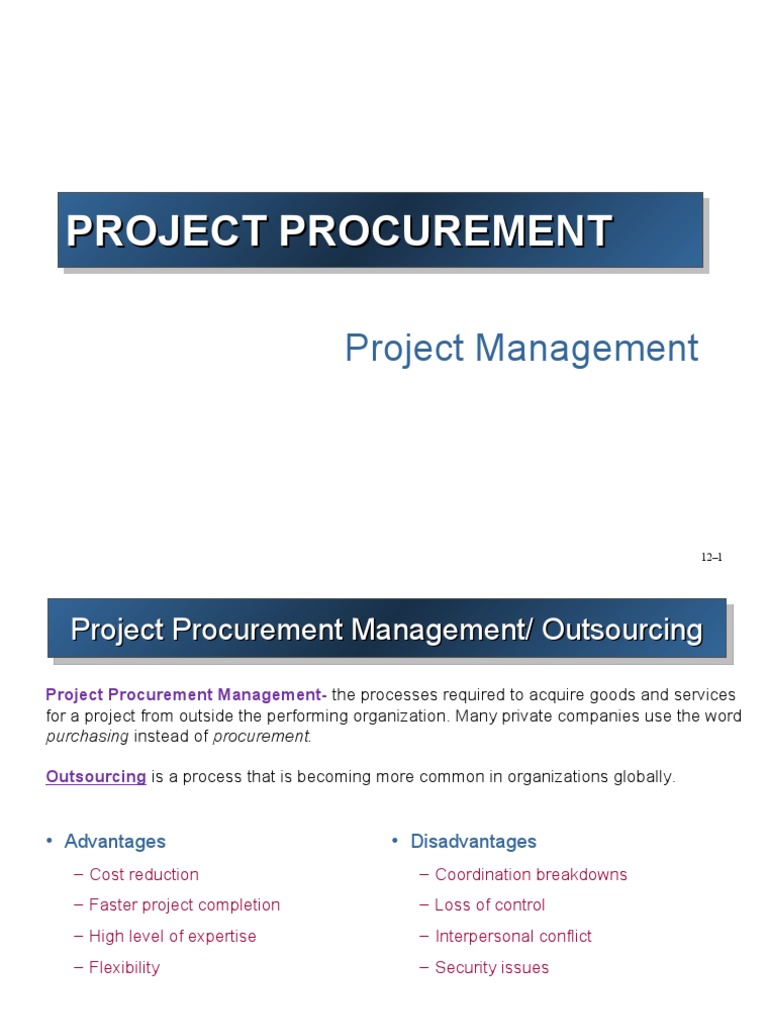 Project Procurement Project Procurement | PDF | Procurement | Negotiation