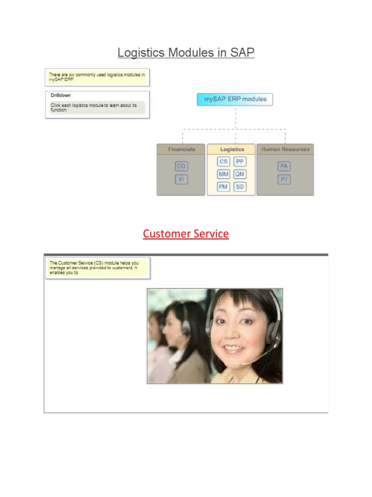 SAP Logistics Modules Overview | PDF
