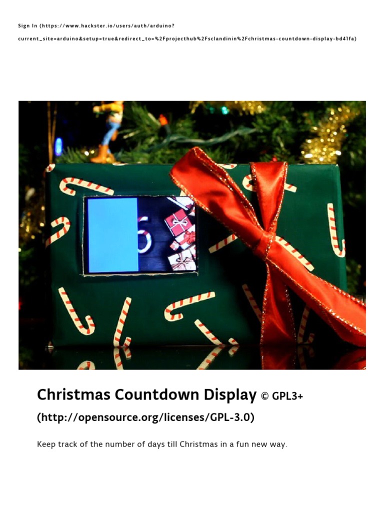 Christmas Countdown Display - Arduino Project Hub | PDF | Computing | Computer Hardware
