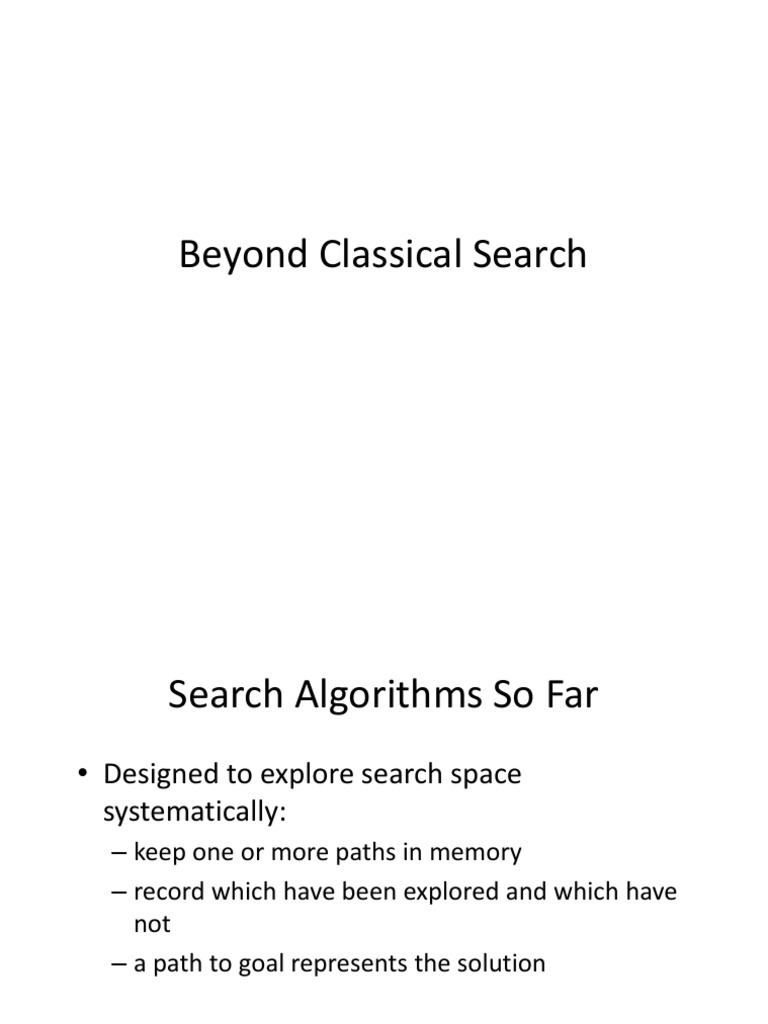 Beyond Classical Search | PDF | Genetic Algorithm | Mathematical ...