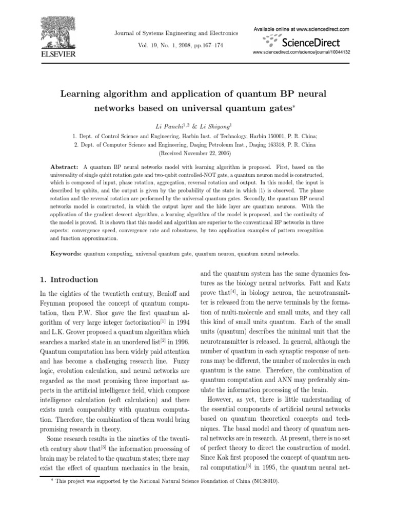Learning Algorithm and Application of Quantum BP Neural Networks Based On Universal Quantum ...