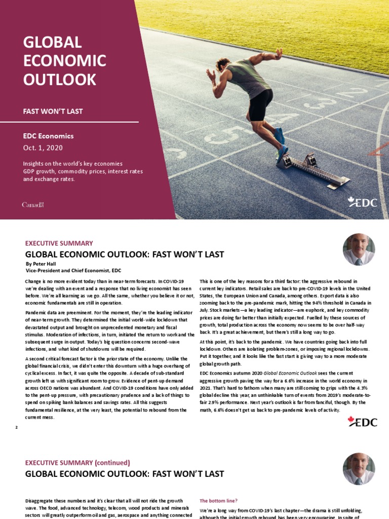 Global Economic Outlook October-2020 | PDF | Central Banks | United ...