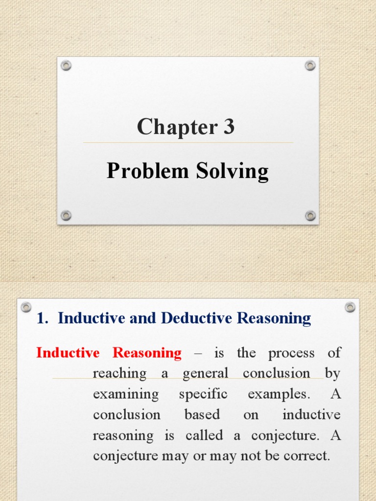 MMW - Problem Solving | PDF | Inductive Reasoning | Deductive Reasoning