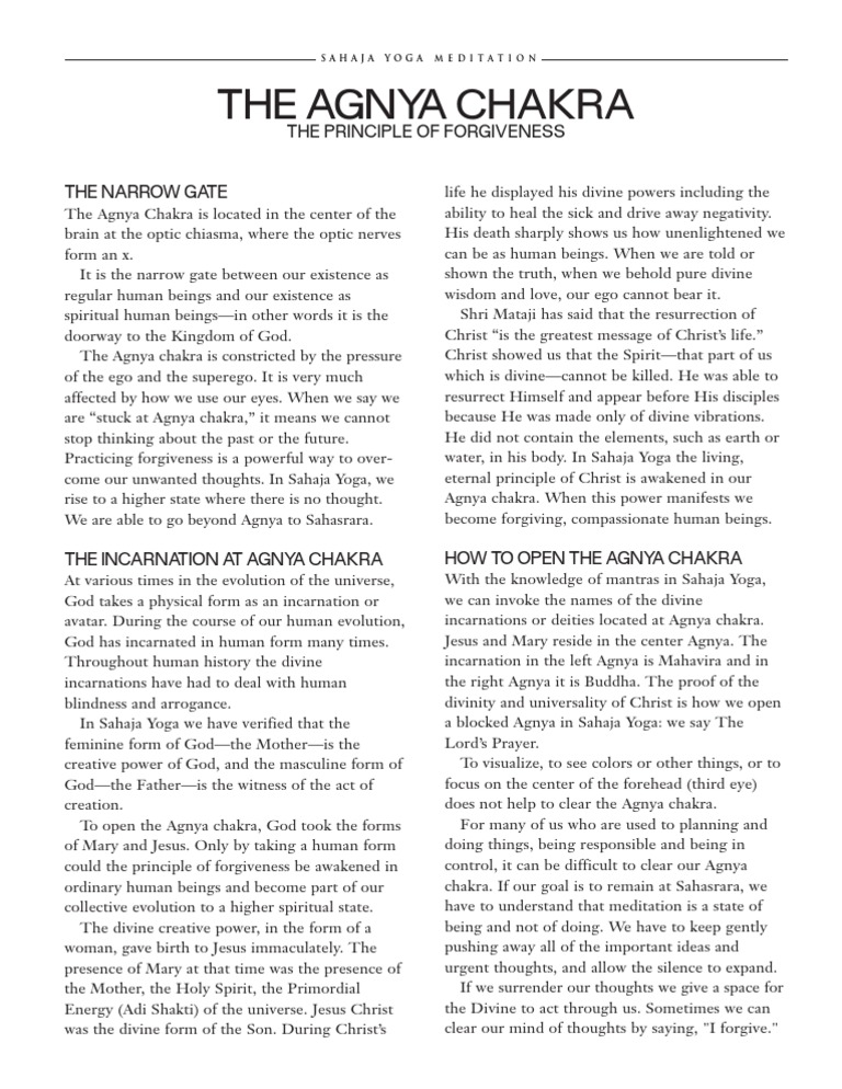 Week15 Agnya Chakra | PDF | Incarnation | Chakra