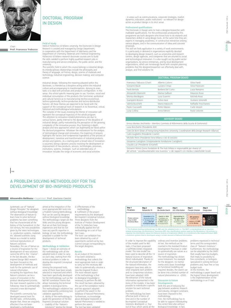 Doctoral Program in Design: Professional Qualifications | PDF ...