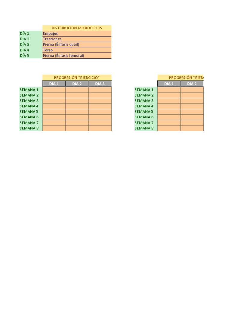 Microcycle Training and Progression Plan | PDF