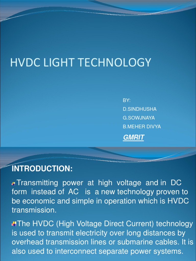 HVDC Light Technology | PDF | High Voltage Direct Current | Rectifier