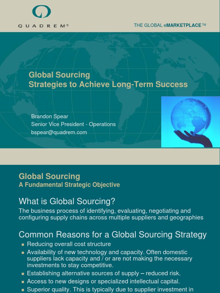 Global Sourcing Strategies for Success | PDF | Procurement | Supply Chain