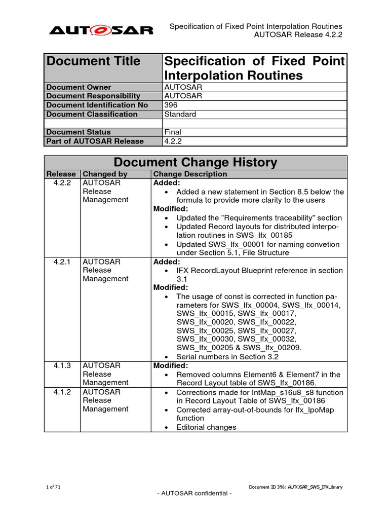 AUTOSAR SWS IFXLibrary PDF | PDF | Integer (Computer Science) | Library ...