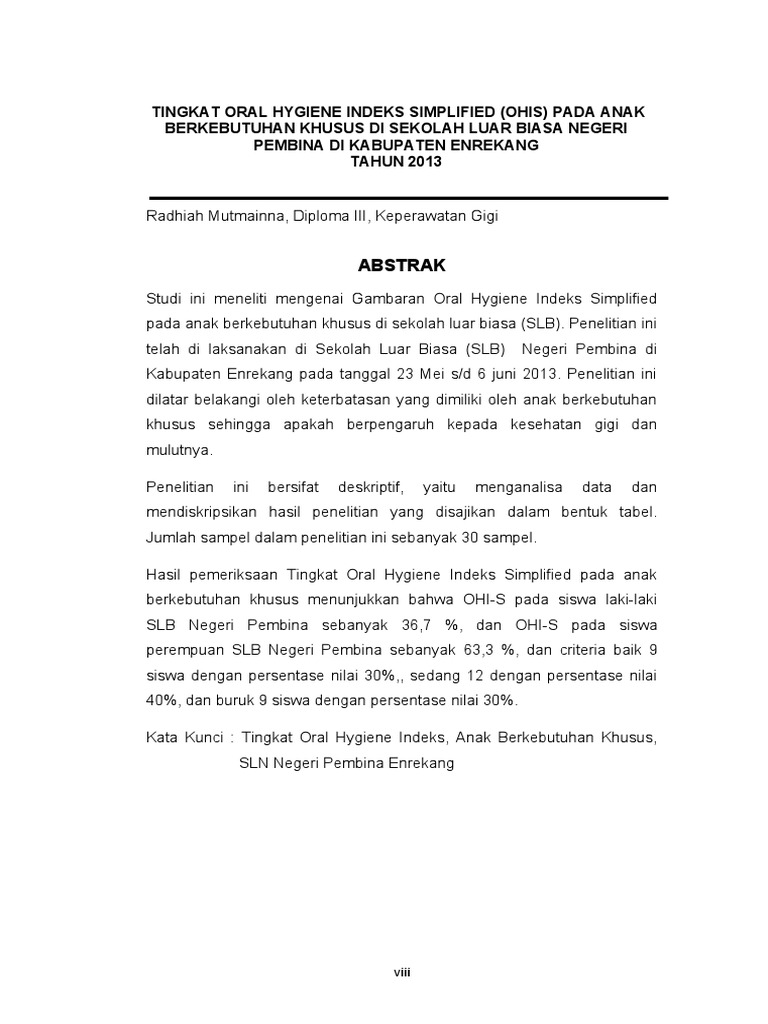 Contoh ABSTRAK | PDF | Kesehatan Holistik