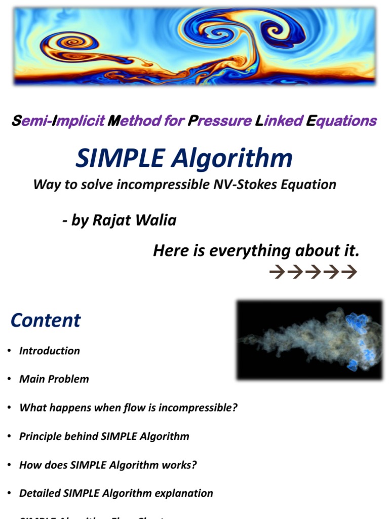Semi-Implicit Method Pressure Linked Equations (SIMPLE | PDF | Fluid Dynamics | Momentum