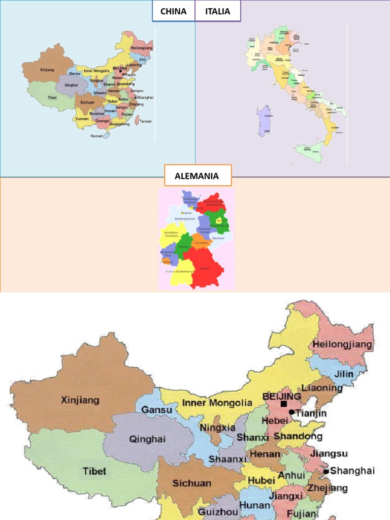 Mapa Político y Ciudades de Italia | PDF | Italia | Sicilia