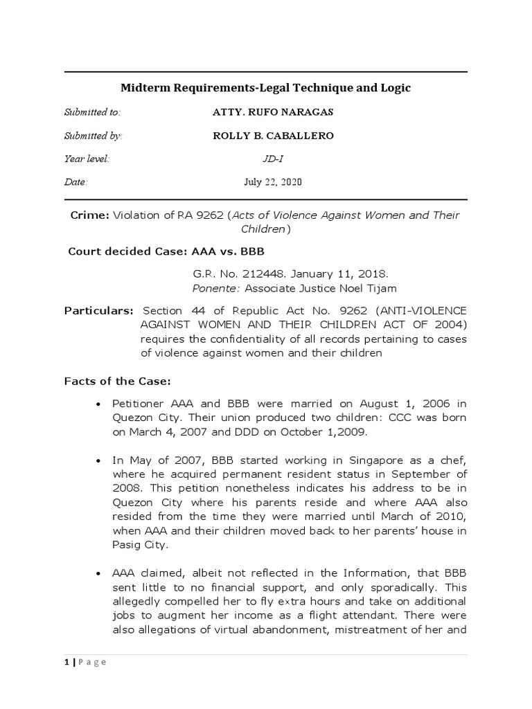 Law Students: Jurisdiction in RA 9262 Cases | PDF | Acquittal ...