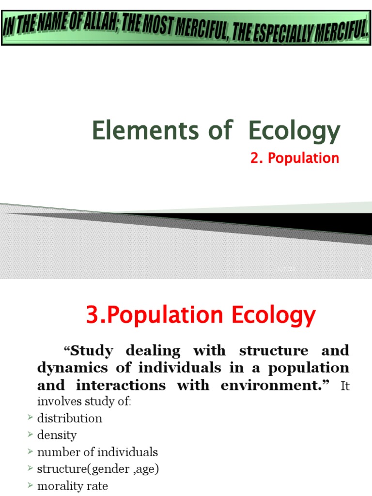 Population Ecology Overview | PDF | Biological Dispersal | Seed