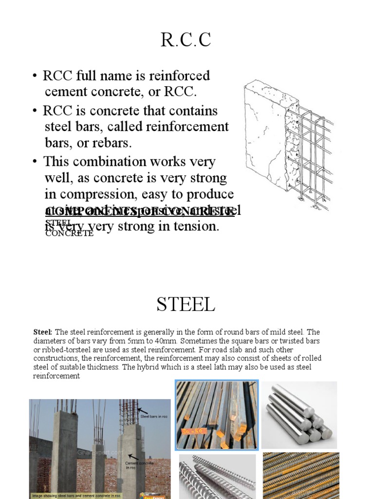 Understanding Reinforced Cement Concrete (RCC) - Components, Properties ...