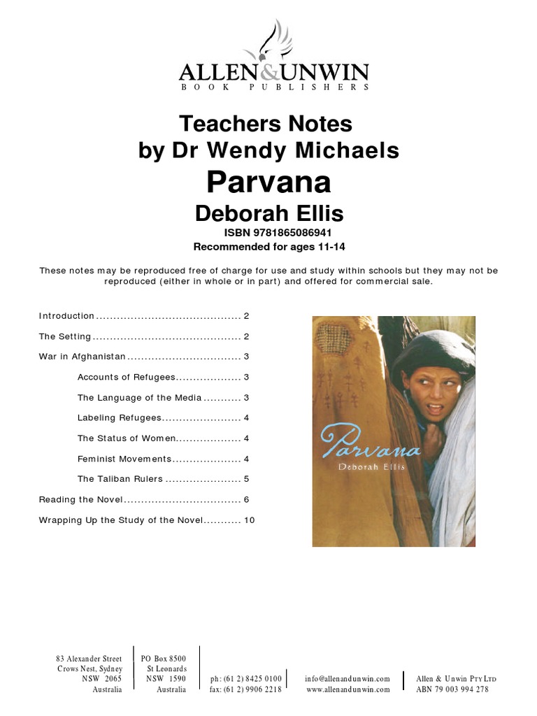 Teachers' Notes on Parvana by Deborah Ellis | PDF | Feminism | Gender ...
