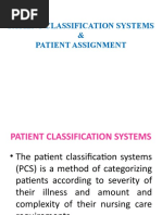 Patient Classification System | PDF | Nursing | Patient