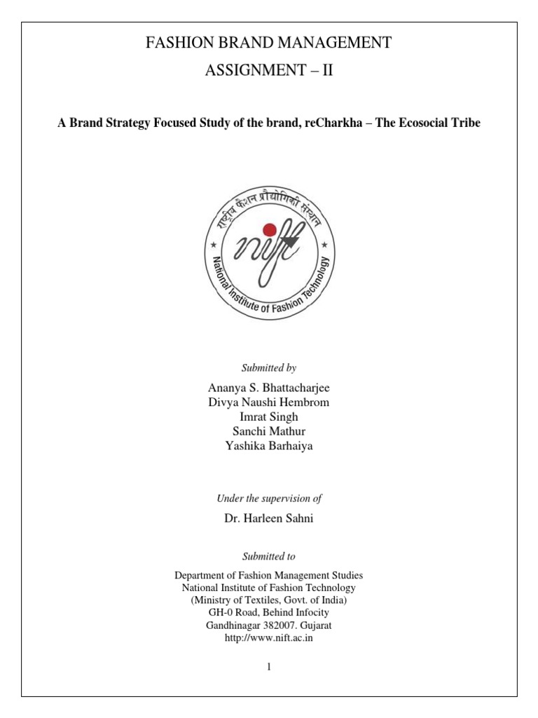 FBM Assignment 2 - ReCharkha Brand Management Study | PDF | Plastic | Reuse