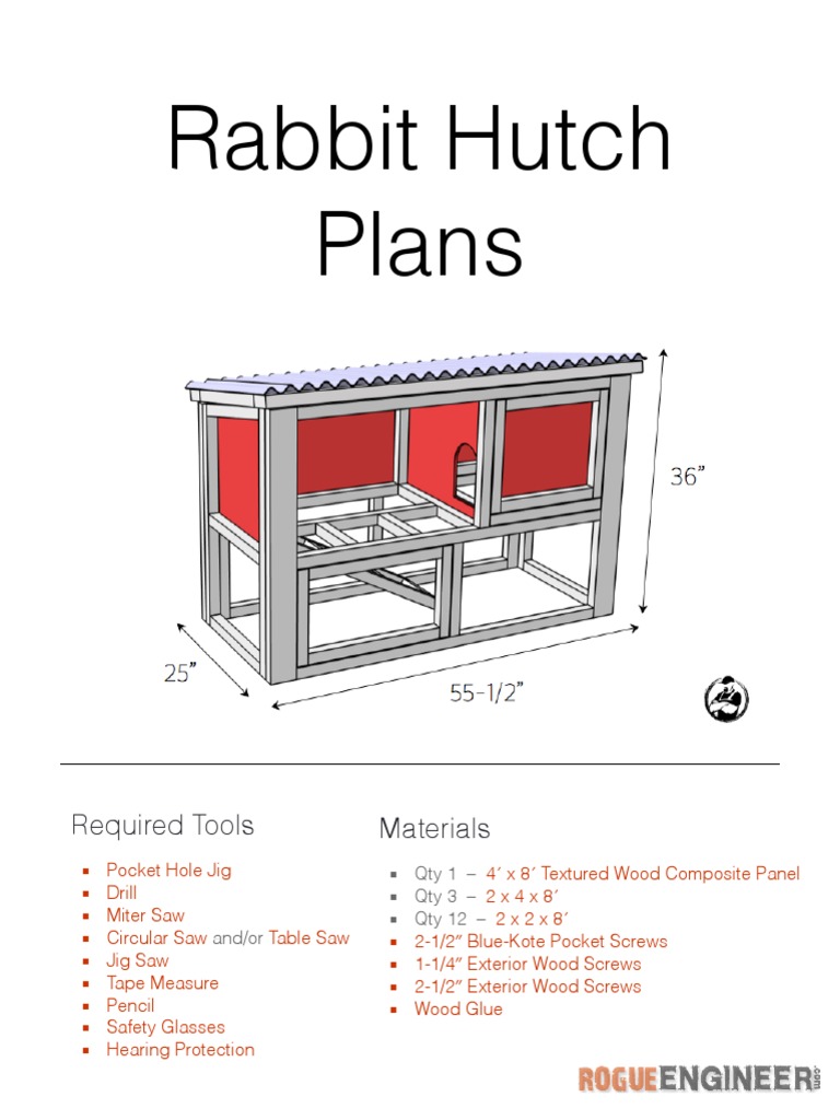 DIY Rabbit Hutch Plans - Printable | PDF