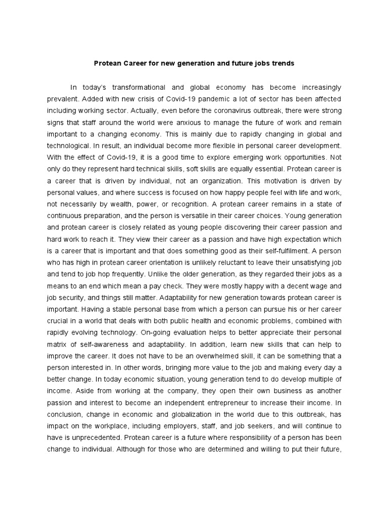 Protean Career - Upload | PDF | Quality Of Life | Motivation