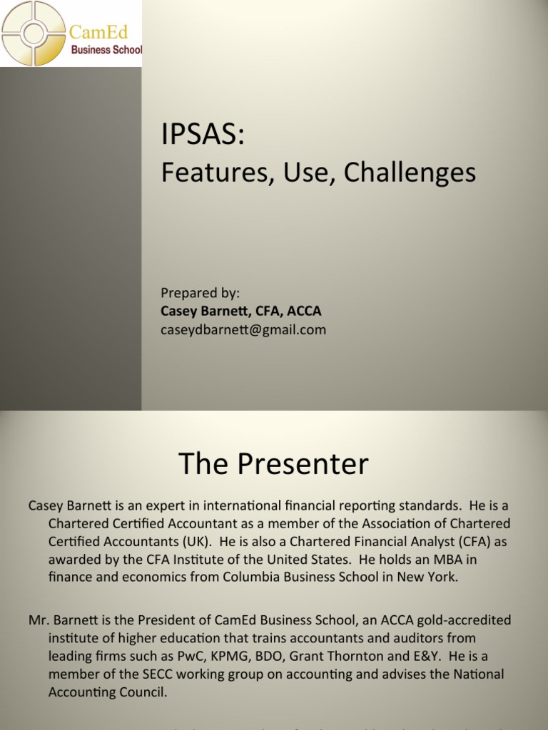 IPSAS 2011 - Uses and Feature | PDF | Financial Statement | Accounting