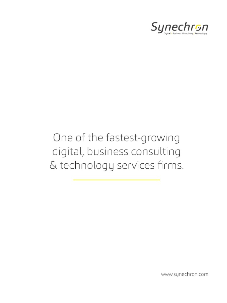 Synechron FactSheet | PDF | Analytics | Information Technology