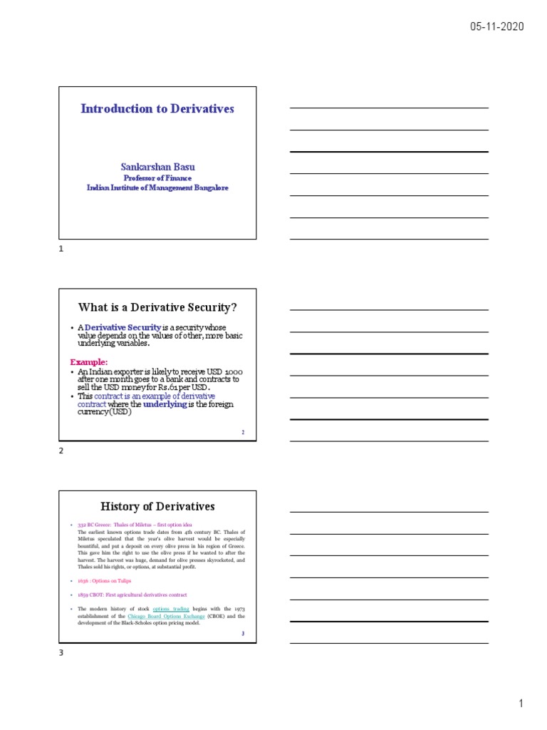 Introduction to Derivatives: A Comprehensive Overview of Derivative ...