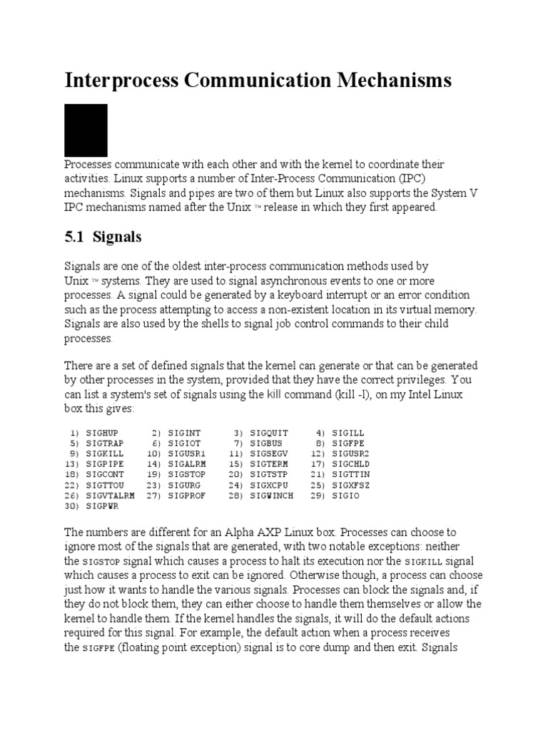 Interprocess Communication Mechanisms | Download Free PDF | Process ...