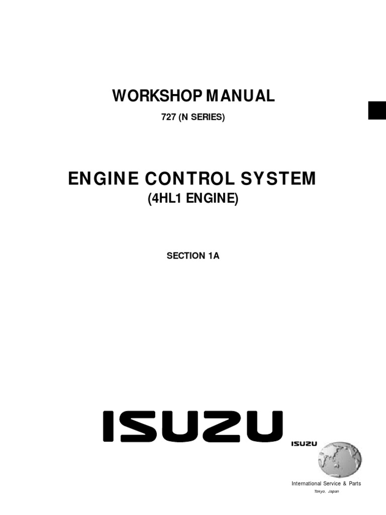 Engine Control System: Workshop Manual | PDF | Throttle | Fuel Injection