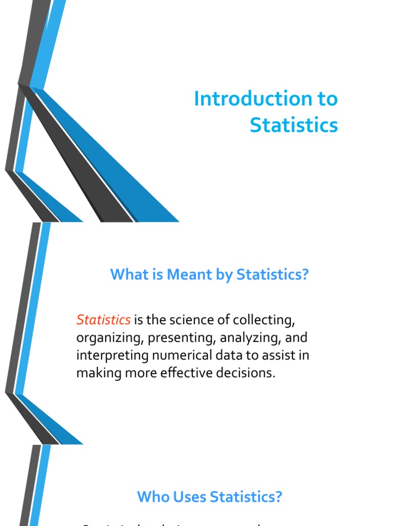 1 Introduction To Statistics | PDF | Statistics | Data